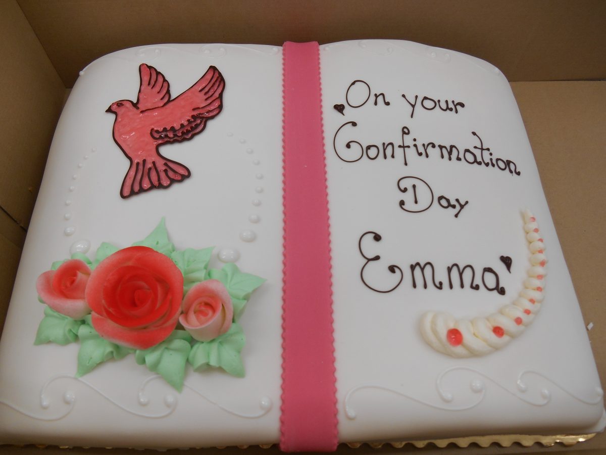 Confirmation Sheet Cake